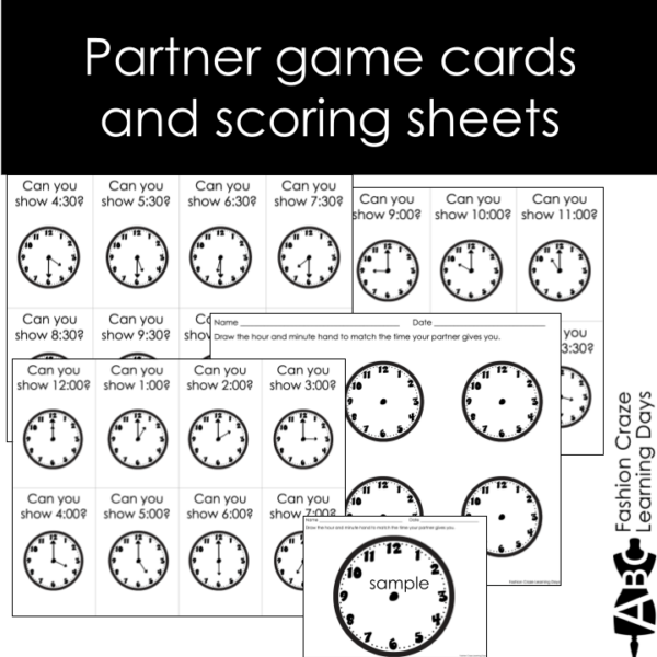 Time to the Hour and Half Hour Games and Posters | Made By Teachers
