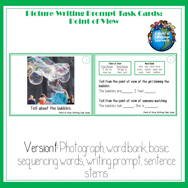 Point of View Writing Prompts Print and Digital | Made By Teachers