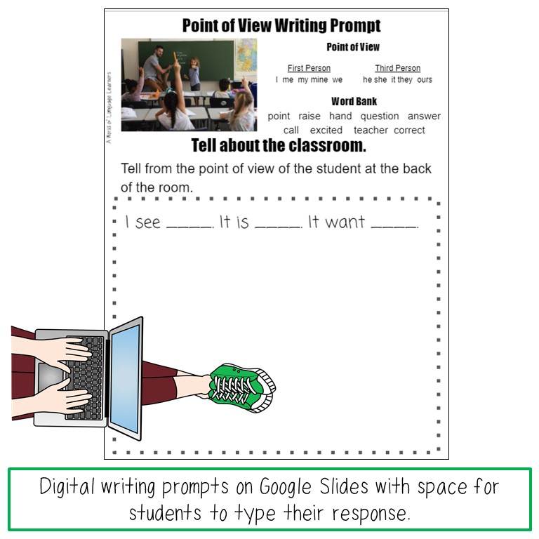 Point of View Writing Prompts Print and Digital | Made By Teachers