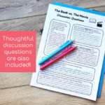 Book vs. Movie Graphic Organizer + Discussion Questions - Compare and ...