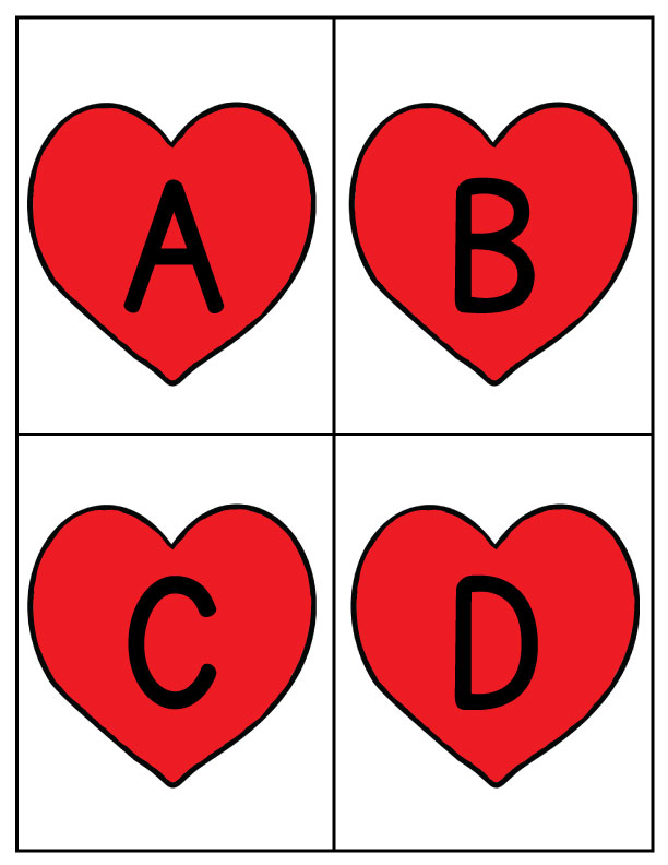 Valentine's Day themed Upper Case and Lower Case Letter Matching ...