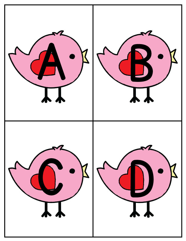 Valentine's Day themed Upper Case and Lower Case Letter Matching ...
