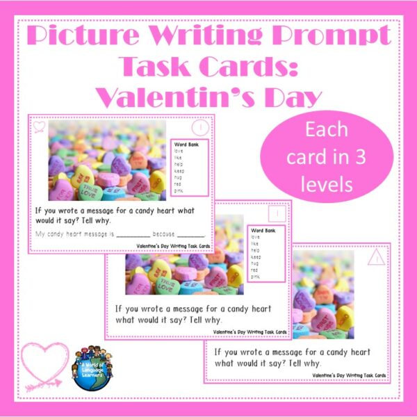 Valentine's Day Writing Task Cards Print and Digital | Made By Teachers
