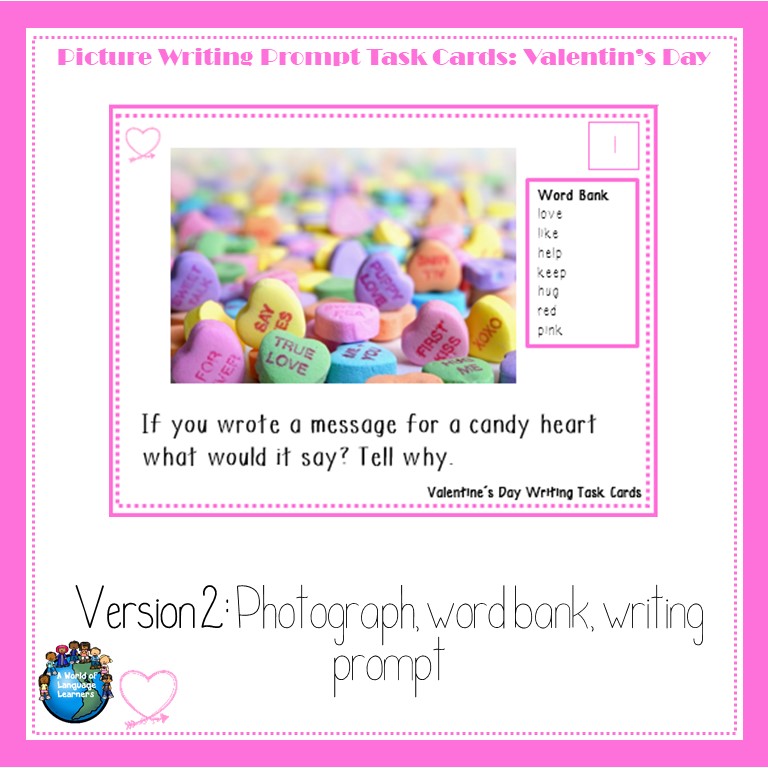 Valentine's Day Writing Task Cards Print and Digital | Made By Teachers