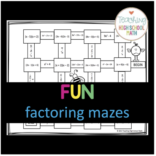 Factoring Trinomials and Multiplying Binomials Mazes | Made By Teachers