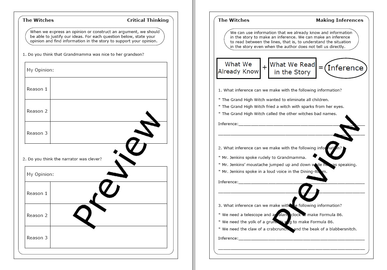 Roald Dahl "The Witches" worksheets | Made By Teachers