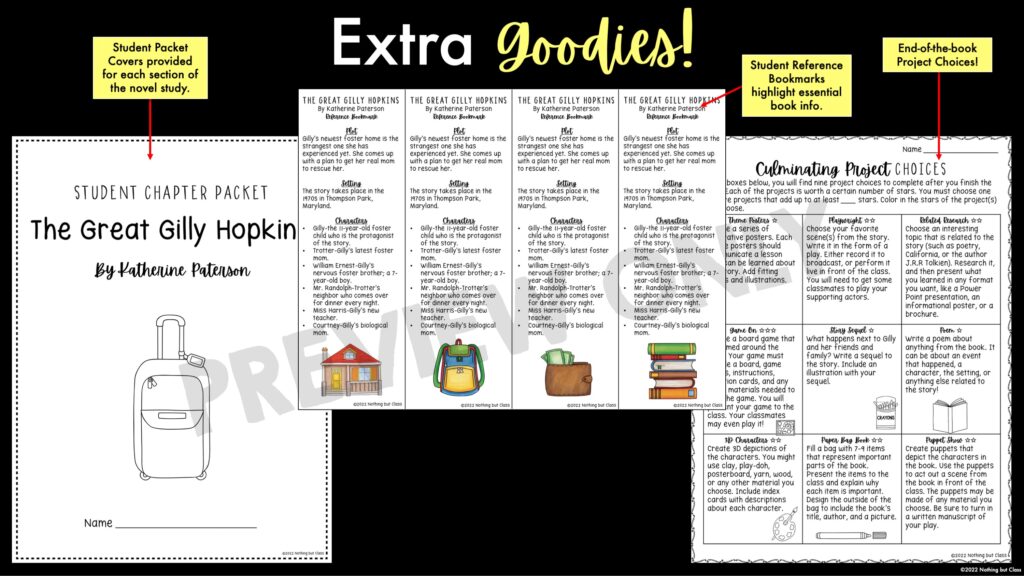 The Great Gilly Hopkins Novel Study | Comprehension and Vocabulary with ...