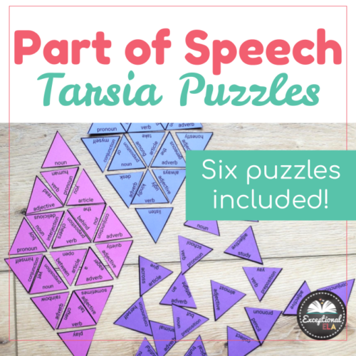 Parts of Speech Tarsia Puzzles: Fun grammar review! | Made By Teachers