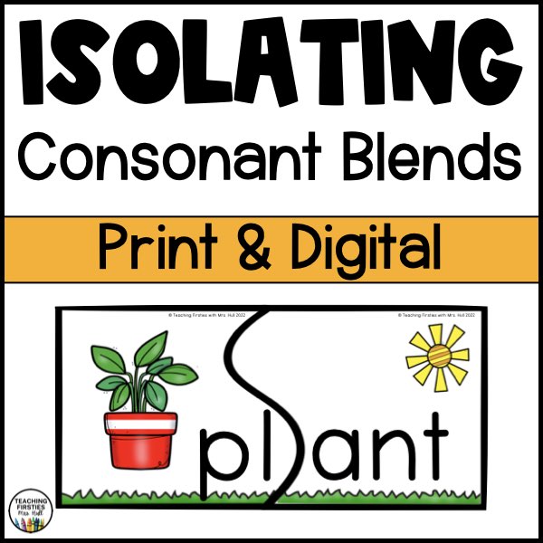 Phoneme Isolation Activities For Initial Consonant Blends | Made By ...