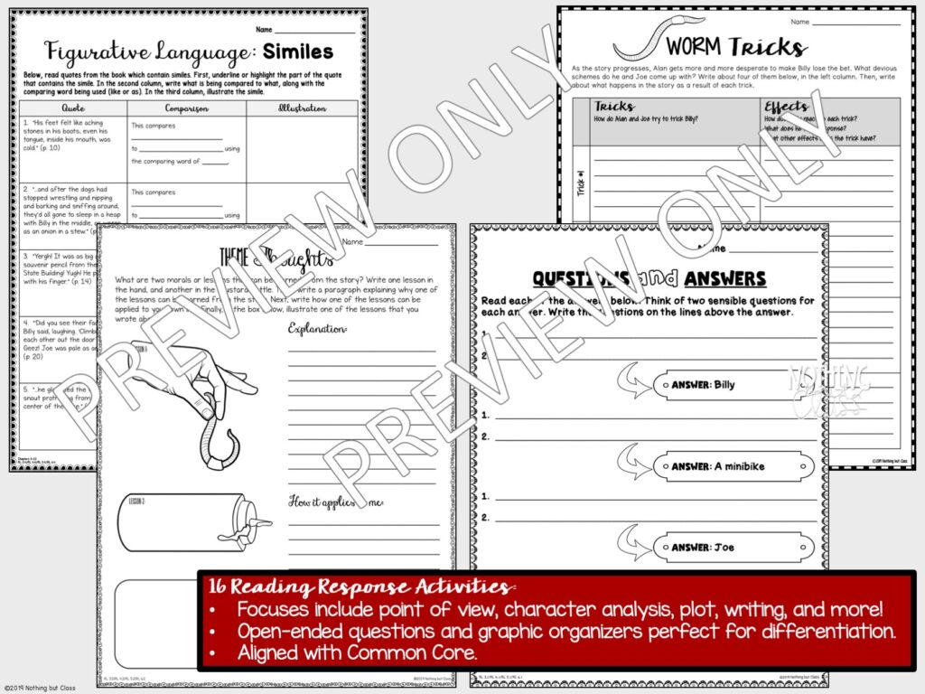 How to Eat Fried Worms Novel Study Unit | Comprehension and Vocabulary ...