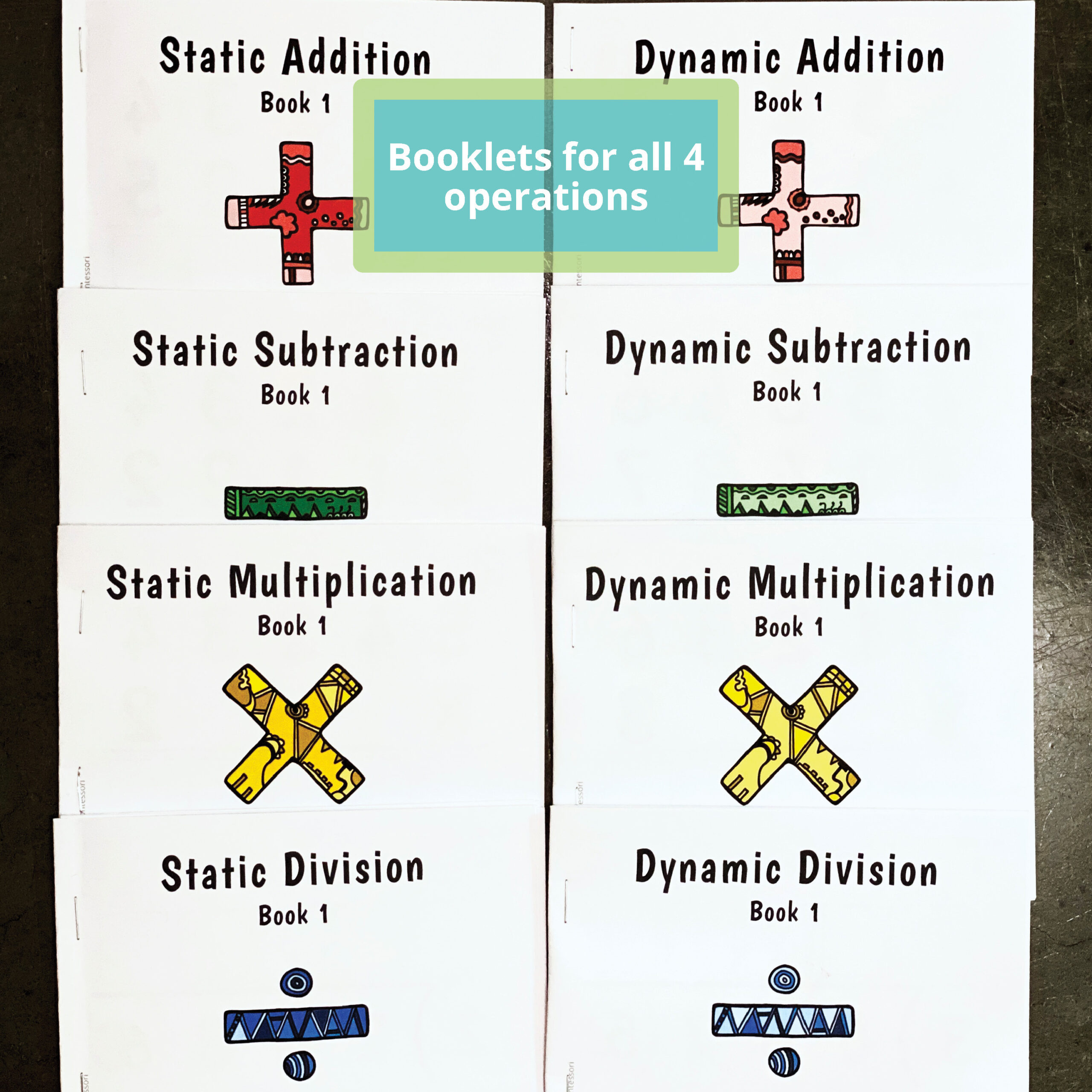 Montessori Math Operations Booklets: Static and Dynamic 4 Digit ...