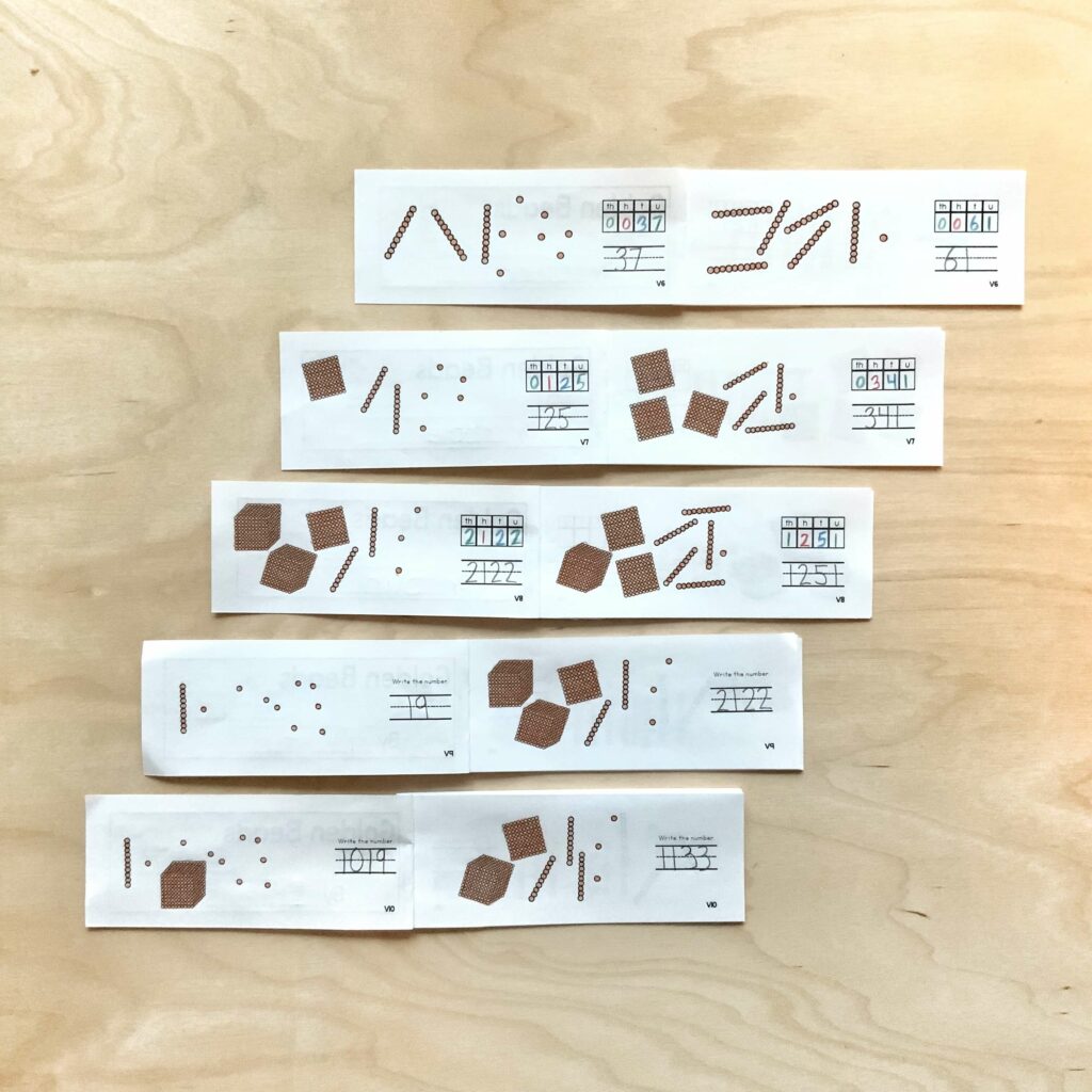 Montessori Math Place Value with Golden Beads Small Booklets | Made By ...