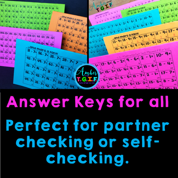 Math Fact Fluency Tents Bundle | Addition Subtraction Multiplication ...