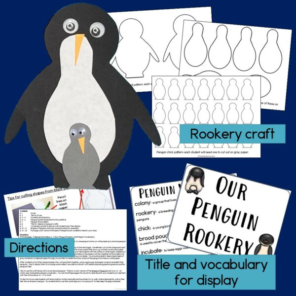 Penguin Life Cycle Craft, Guided Reading Book, Vocabulary and Bulletin ...
