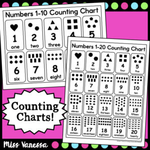 Kindergarten Counting Tools - Number Charts, Counting Charts, Number ...