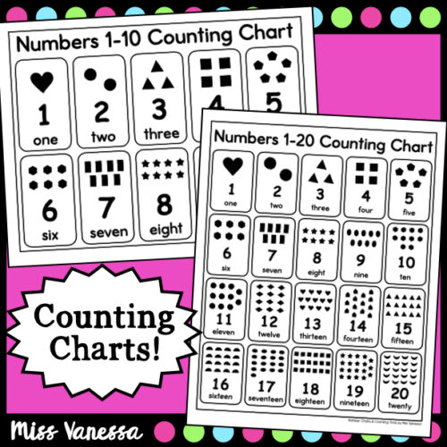 Kindergarten Counting Tools - Number Charts, Counting Charts, Number ...
