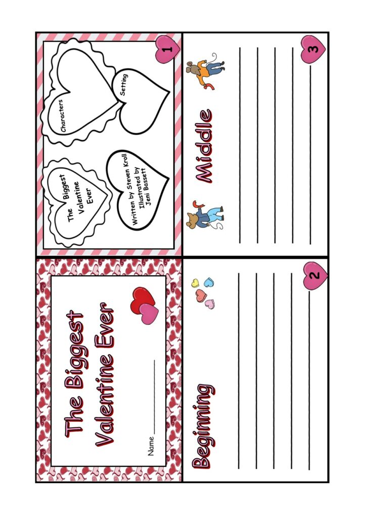 The Biggest Valentine Ever Story Elements Main Idea Retell Summarize ...