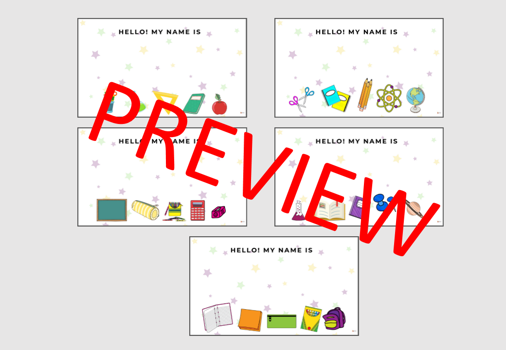 Editable Student Name Tags Back To School Theme | Made By Teachers