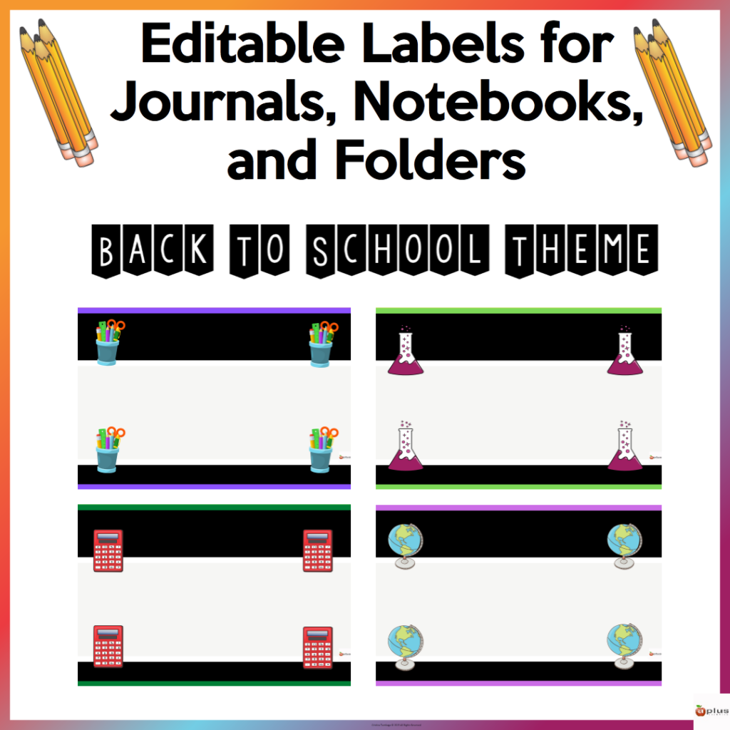 Editable Name Tags and Labels School Theme Bundle | Made By Teachers