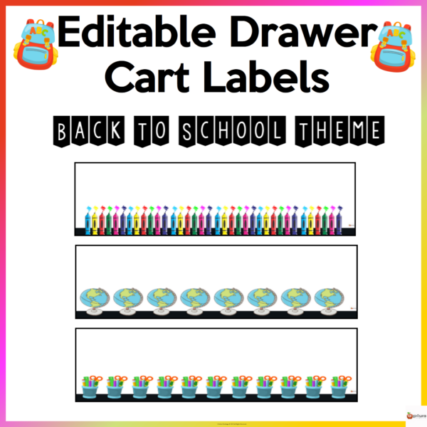 Editable Tote Tray Labels Space Theme | Made By Teachers