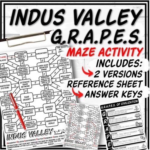 Ancient Civilizations Maze Activity Bundle & Reference Sheet | Made By ...