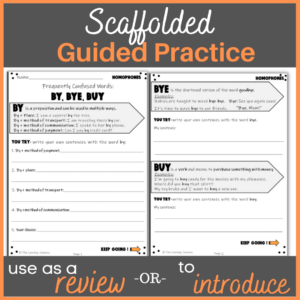 By, Bye, Buy | Homophones Guided Practice | Made By Teachers