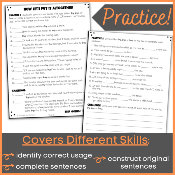 By, Bye, Buy | Homophones Guided Practice | Made By Teachers