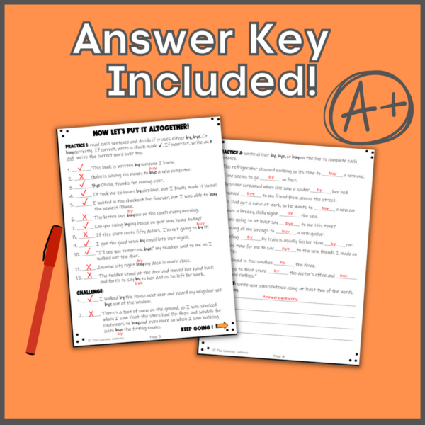 By, Bye, Buy | Homophones Guided Practice | Made By Teachers