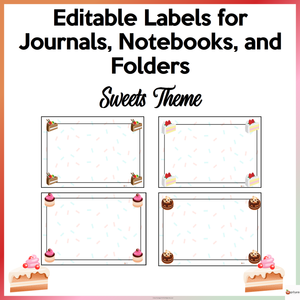 Editable Name Tags and Labels Sweets Theme Bundle | Made By Teachers