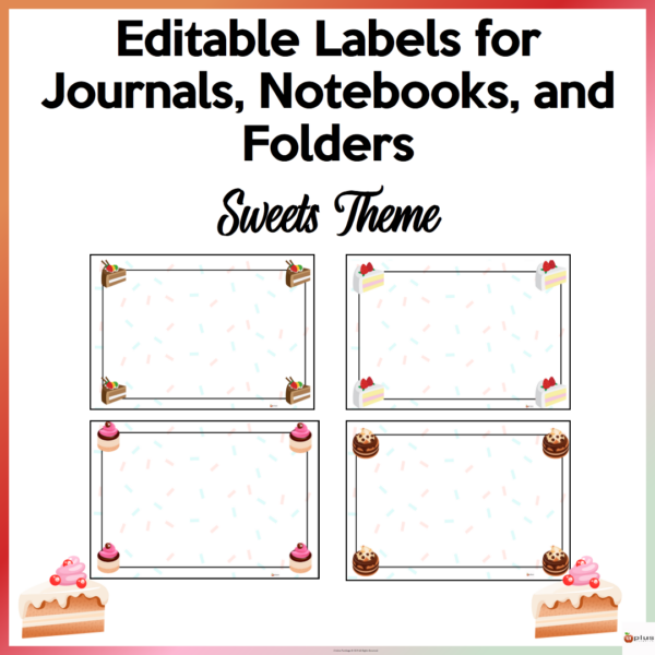 Editable Name Tags and Labels Sweets Theme Bundle | Made By Teachers