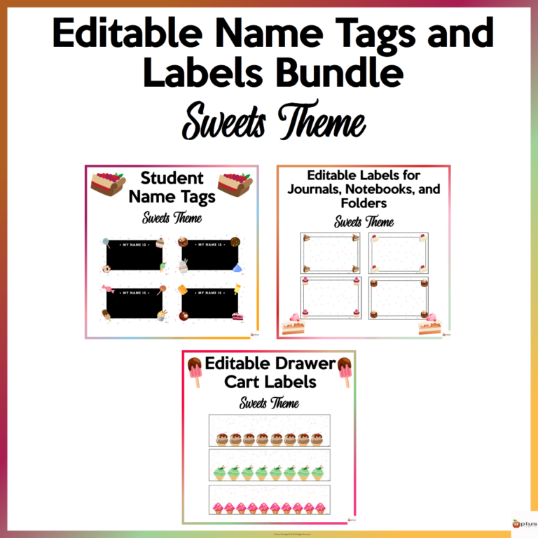 Editable Student Name Tags Winter Theme | Made By Teachers