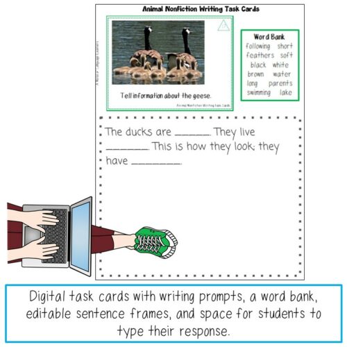 Animal Writing Prompts Print and Digital | Made By Teachers
