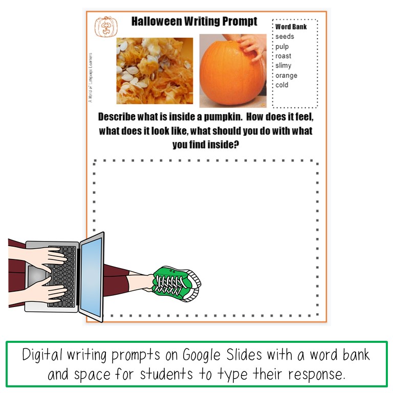 Halloween Writing Task Cards Print and Digital | Made By Teachers