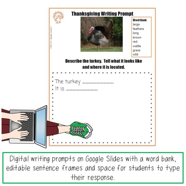Thanksgiving Writing Task Cards Print and Digital | Made By Teachers