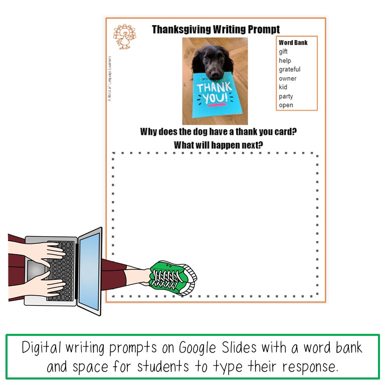 Thanksgiving Writing Task Cards Print and Digital | Made By Teachers