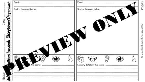 Personal Narrative High School Middle School Autobiographical Incident ...