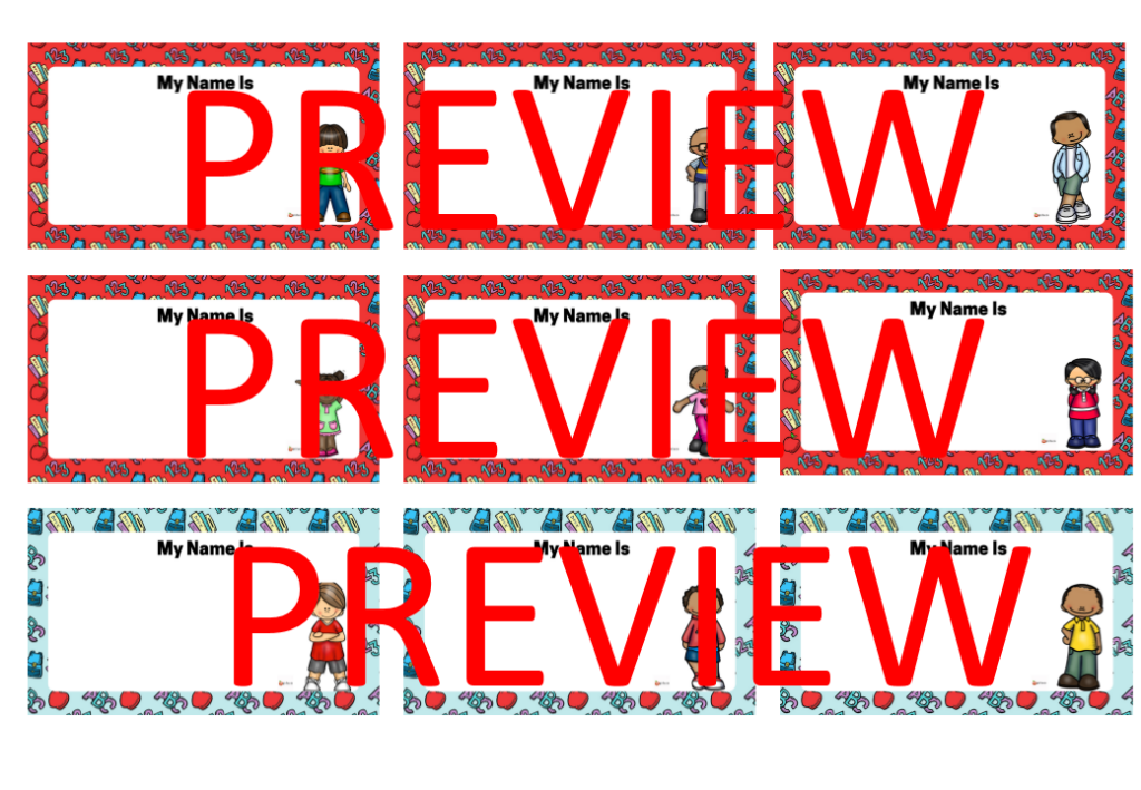 Editable Student Name Tags Kids Theme | Made By Teachers