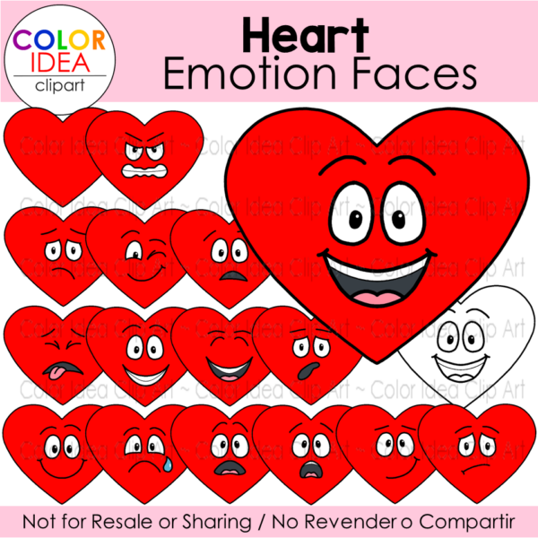 Heart Emotion Faces | Made By Teachers