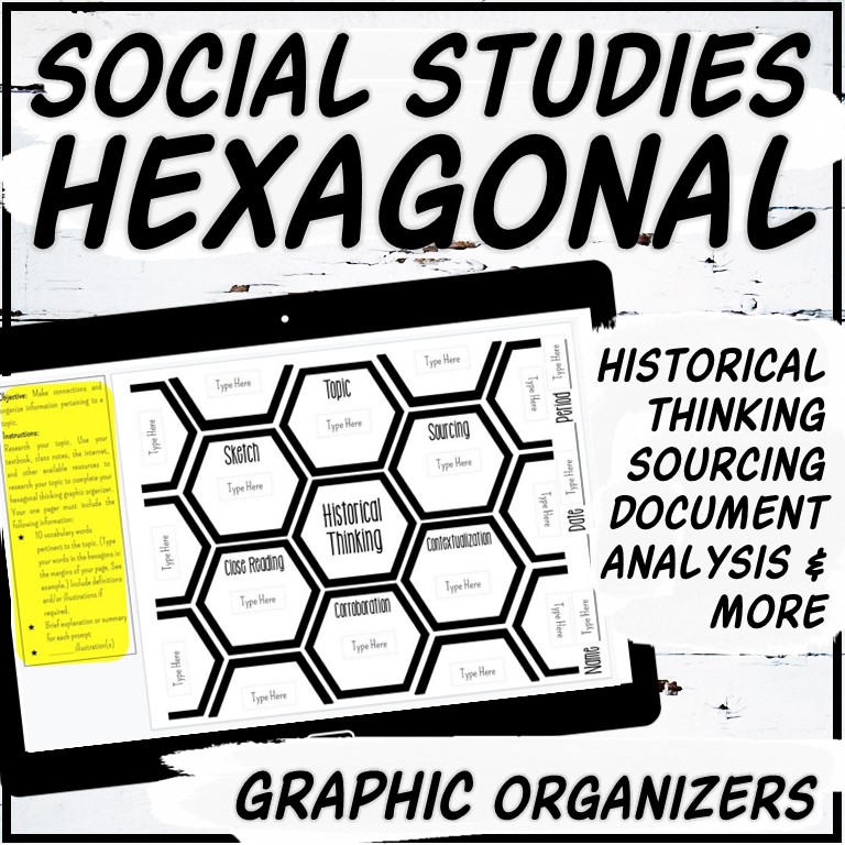 Social Studies Hexagonal Thinking Graphic Organizers (Paper & Digital ...