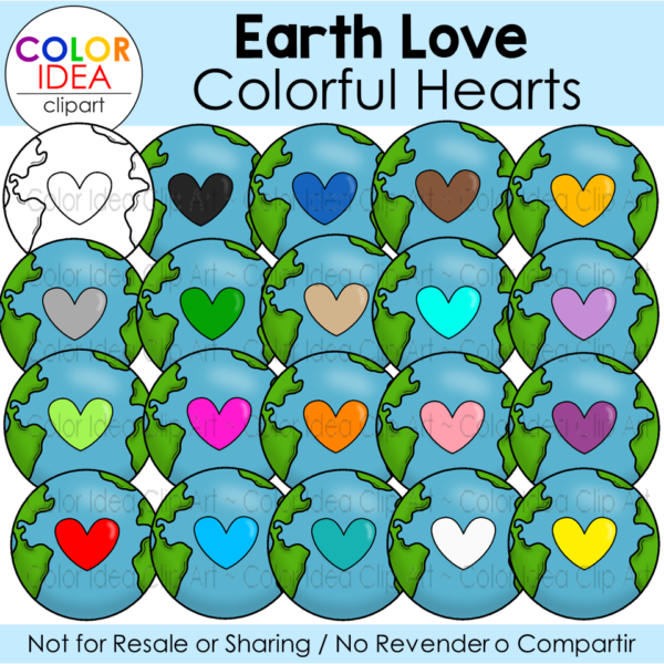Earth Love - Colorful Hearts | Made By Teachers