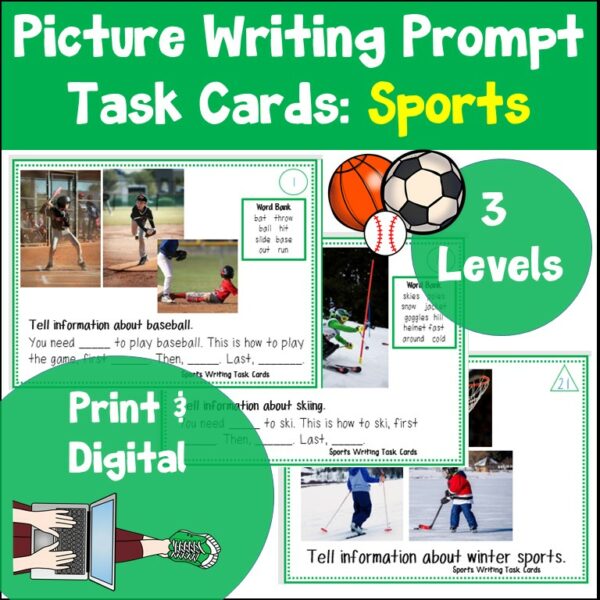 Sports Writing Prompts Print and Digital | Made By Teachers
