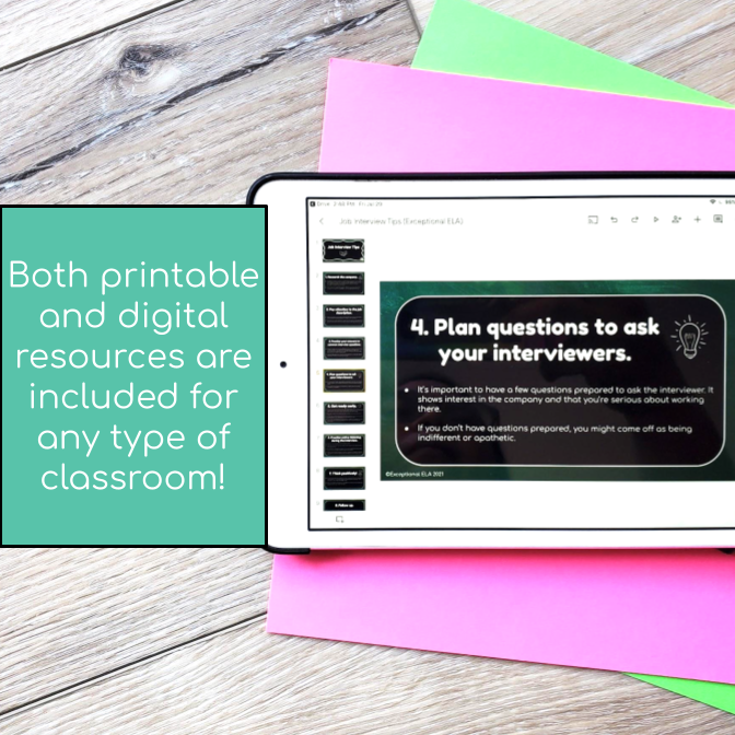 Mock Job Interview Resources: Get them ready for their first job ...