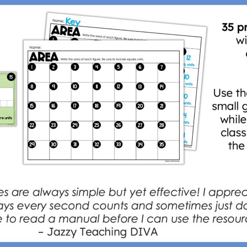 Multiplying Sides to Find Area Task Cards & Boom Cards | Made By Teachers