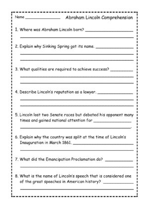 Abraham Lincoln Mini Book Reading Comprehension | Made By Teachers