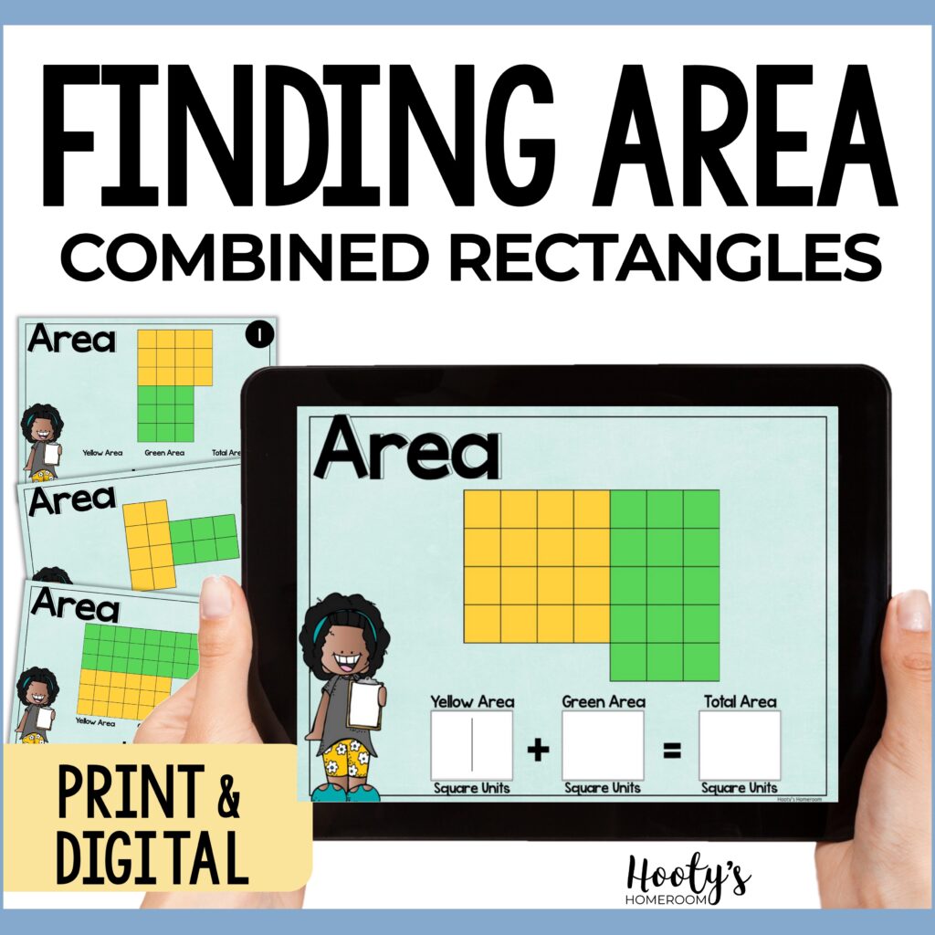 Finding Area of Composite Figures Using Colored Models Task Cards ...
