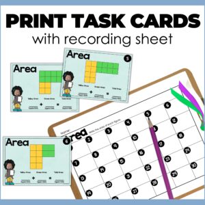 Finding Area of Composite Figures Using Colored Models Task Cards ...