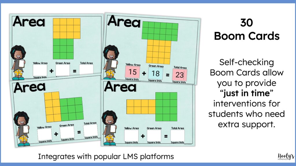 Finding Area of Composite Figures Using Colored Models Task Cards ...