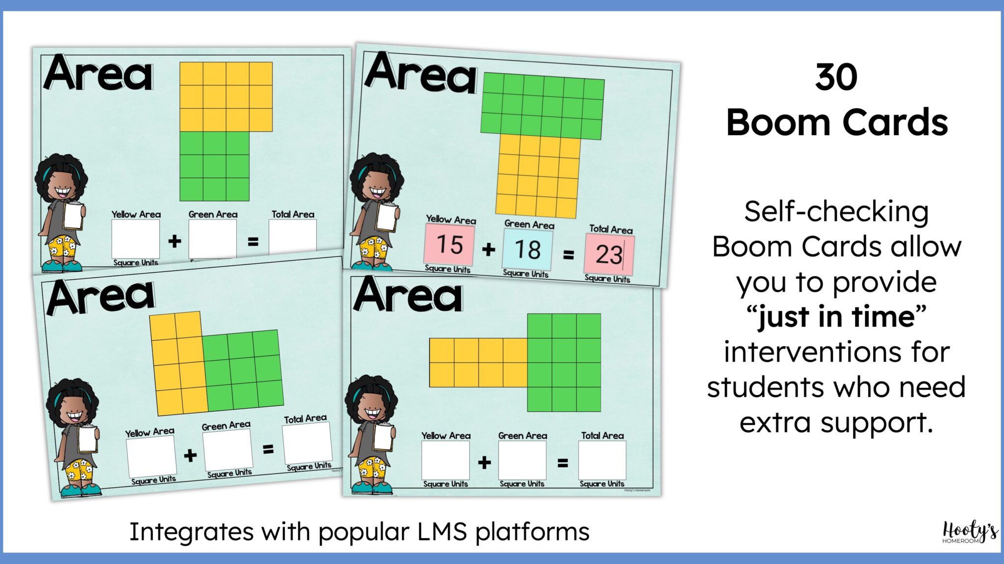 Finding Area of Composite Figures Using Colored Models Task Cards ...