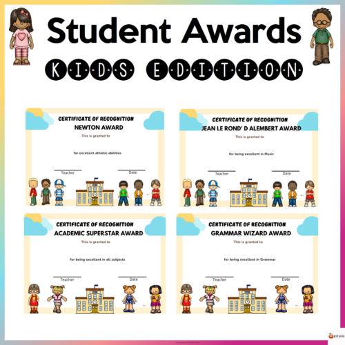 Editable Name Tags, Labels, and Student Awards Kids Theme Bundle | Made ...
