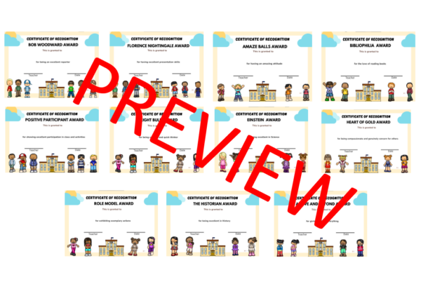 Editable Student Awards Kids Theme | Made By Teachers